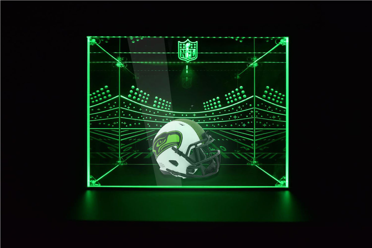 Seattle Seahawks Football Helmet LED Light Display Case | Football Mem