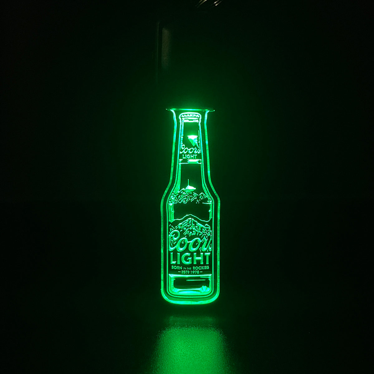 Coors Light LED Light Acrylic Keychain
