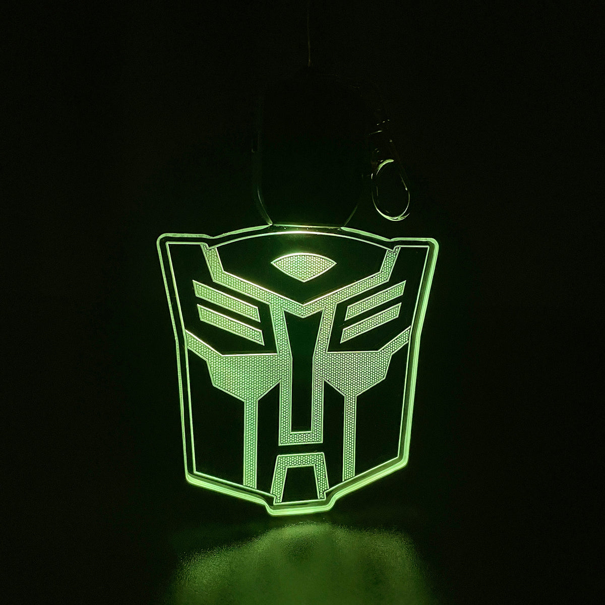 Transformers LED Light Acrylic Keychain , Christmas Tree Ornament