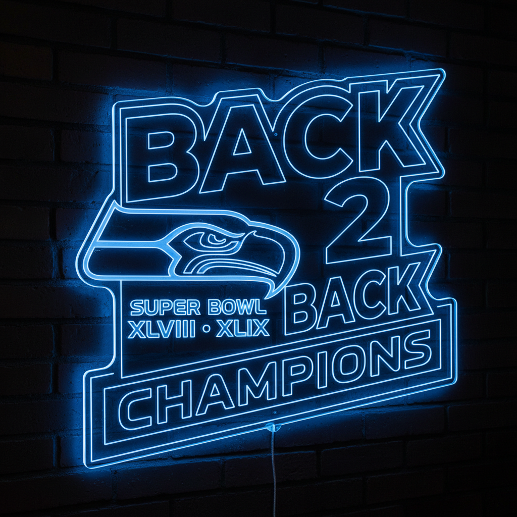 Seattle Seahawks 12th Man Dynamic RGB Edge Lit LED Sign | PROLEDSIGN