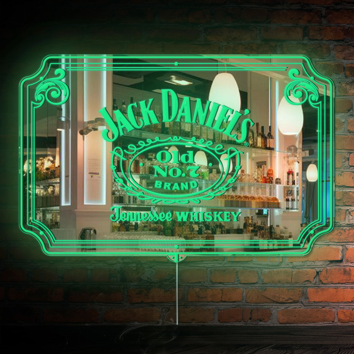 Jack Daniel's RGB LED Neon Sign with Elegant Mirror Backing | PROLEDSIGN