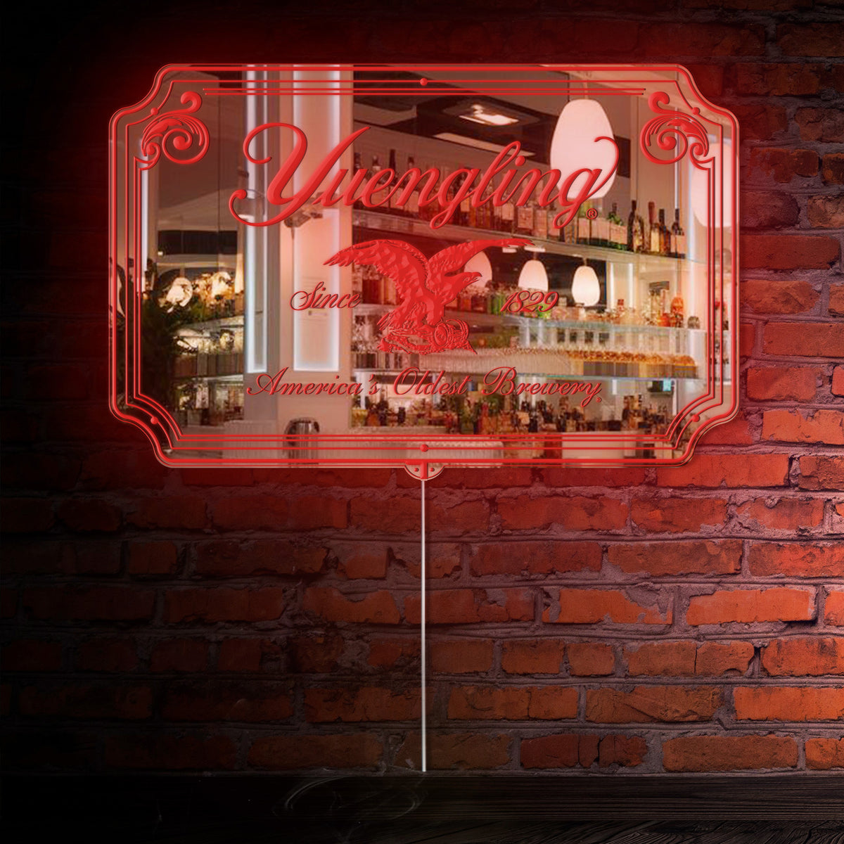 Yuengling Beer RGB LED Neon Sign with Elegant Mirror Backing | PROLEDSIGN