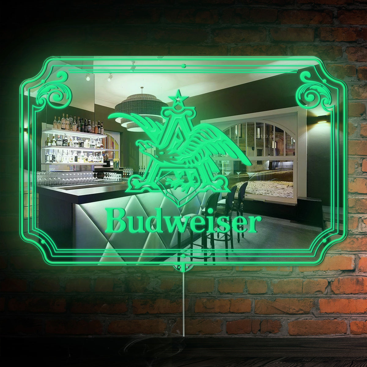 Budweiser Eagle RGB LED Neon Sign with Elegant Mirror Backing | PROLEDSIGN