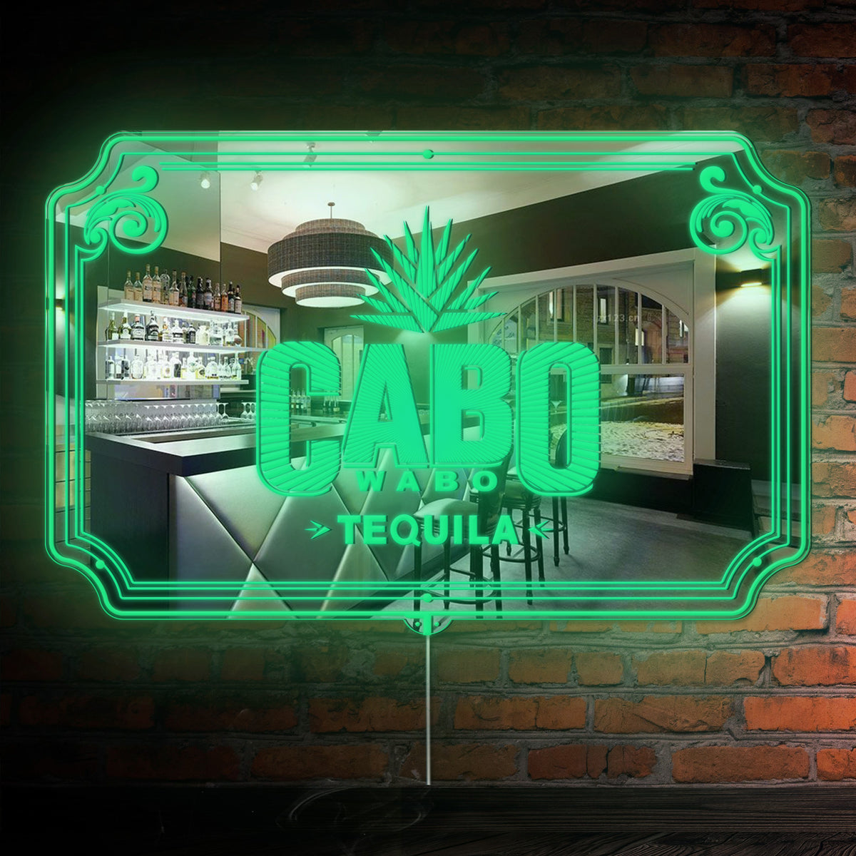 Cabo Wabo Tequila RGB LED Neon Sign with Elegant Mirror Backing ...