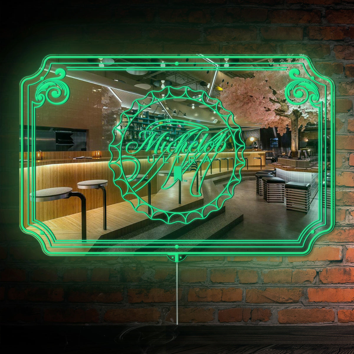 Michelob Ultra RGB LED Neon Sign with Elegant Mirror Backing | PROLEDSIGN