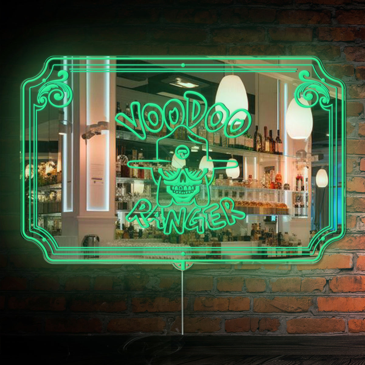 Voodoo Ranger RGB LED Neon Sign with Elegant Mirror Backing | PROLEDSIGN