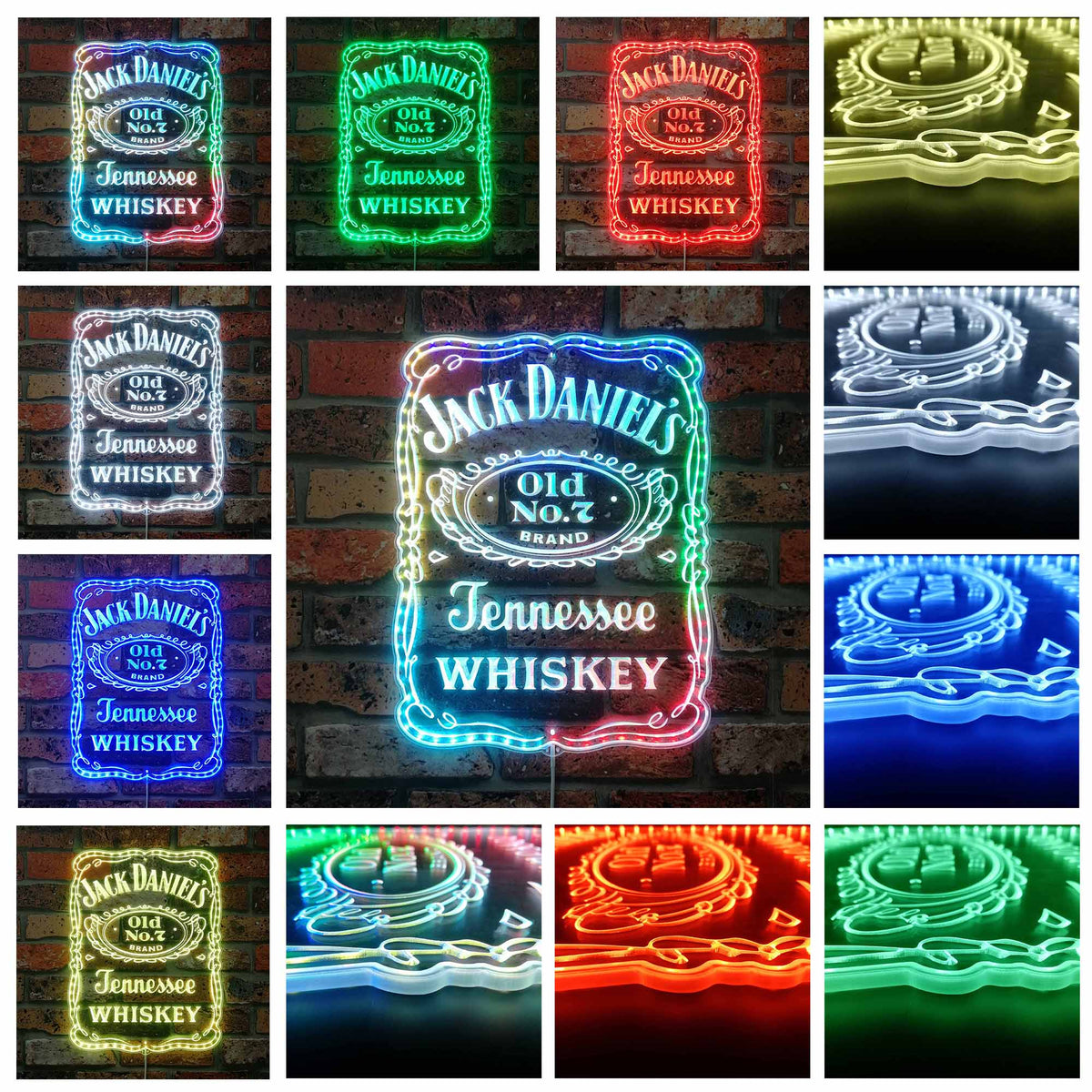 Jack Daniel Dynamic RGB Edge Lit LED Sign | PROLEDSIGN