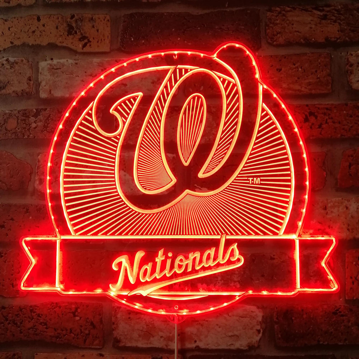 Washington Nationals Dynamic RGB Edge Lit LED Sign | PROLEDSIGN