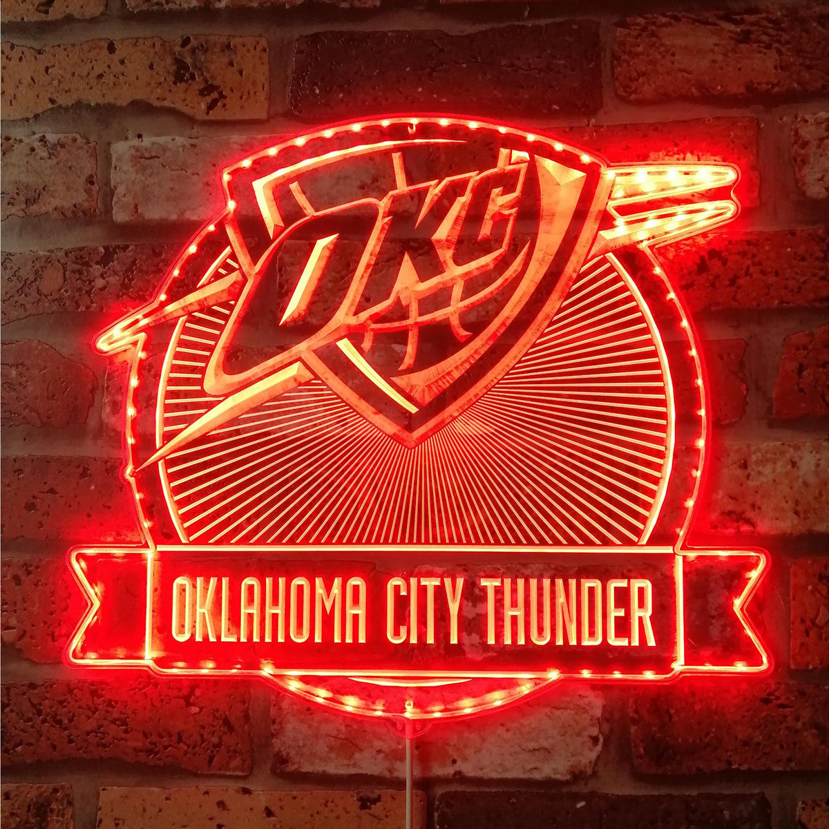 Oklahoma City Thunder Dynamic RGB Edge Lit LED Sign | PROLEDSIGN