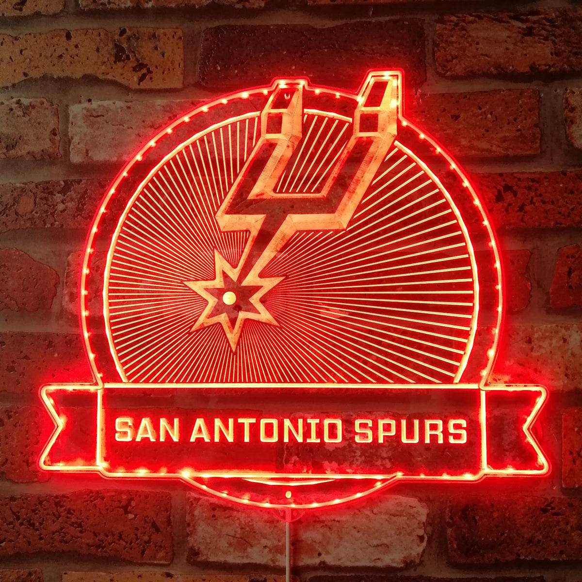 San Antonio Spurs Dynamic RGB Edge Lit LED Sign | PROLEDSIGN