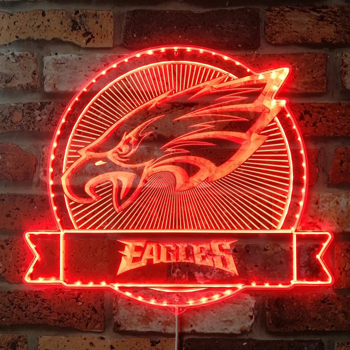 Philadelphia Eagles Dynamic RGB Edge Lit LED Sign | PROLEDSIGN