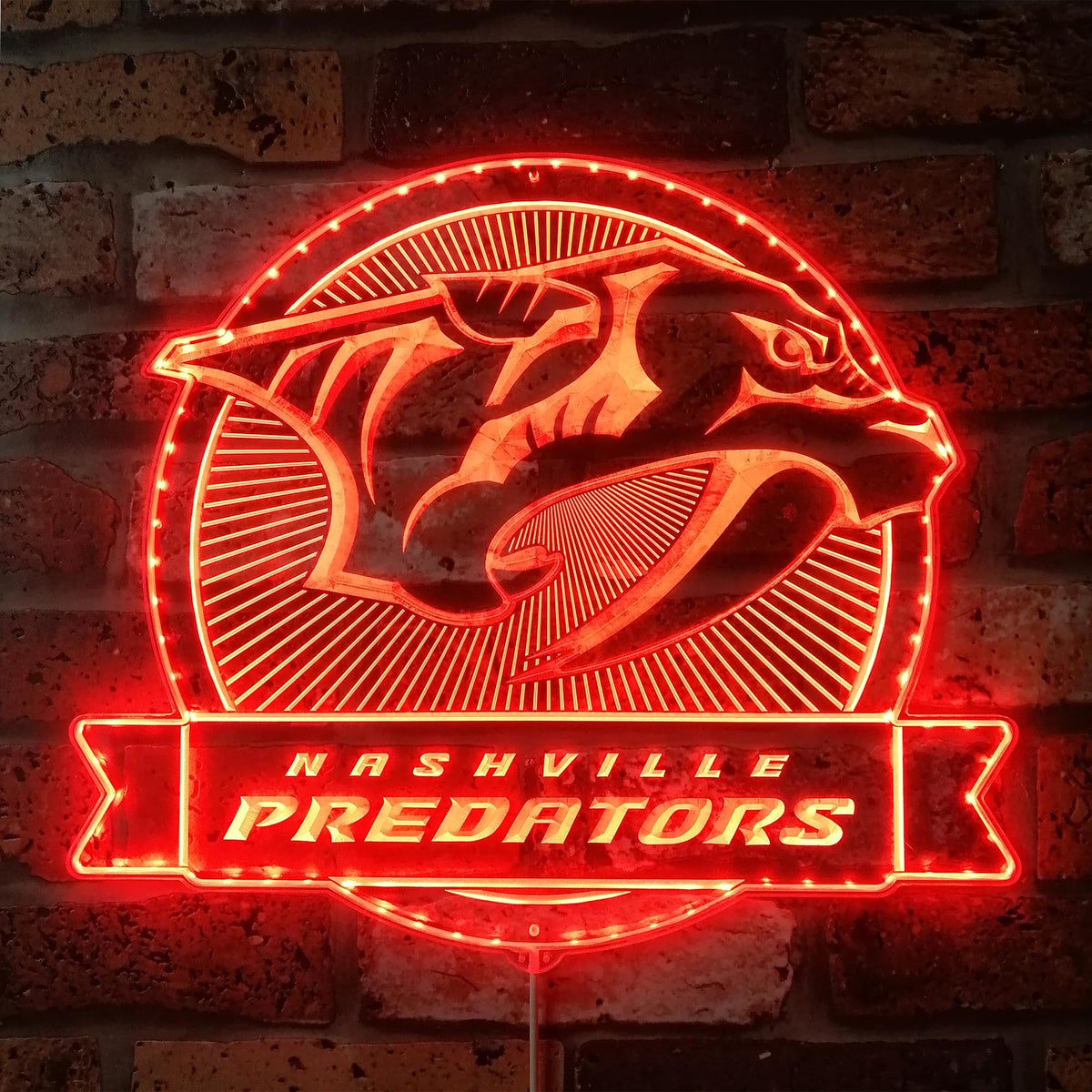 Nashville Predators Dynamic RGB Edge Lit LED Sign | PROLEDSIGN