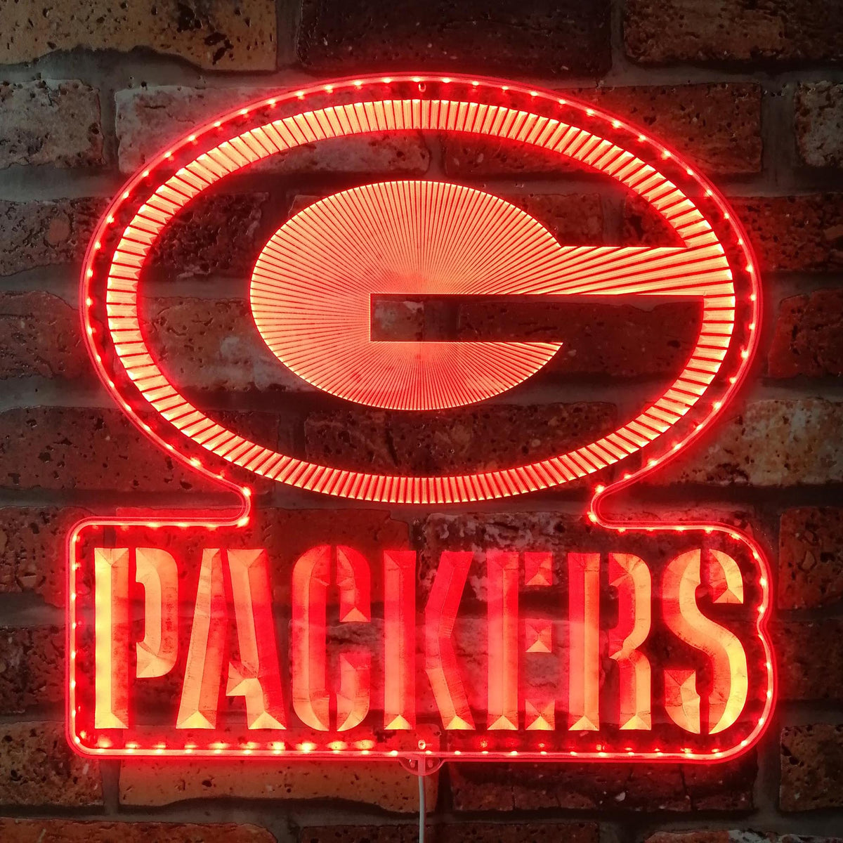 Green Bay Packers Dynamic RGB Edge Lit LED Sign | PROLEDSIGN