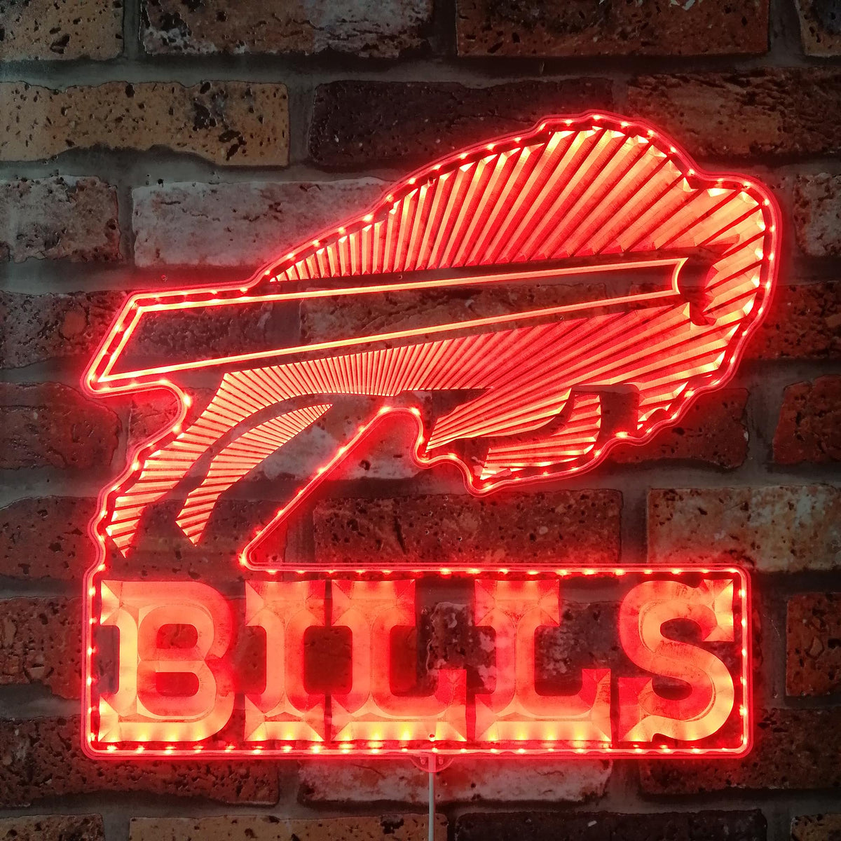 Personalized Buffalo Bills Dynamic RGB Edge Lit LED Sign | PROLEDSIGN