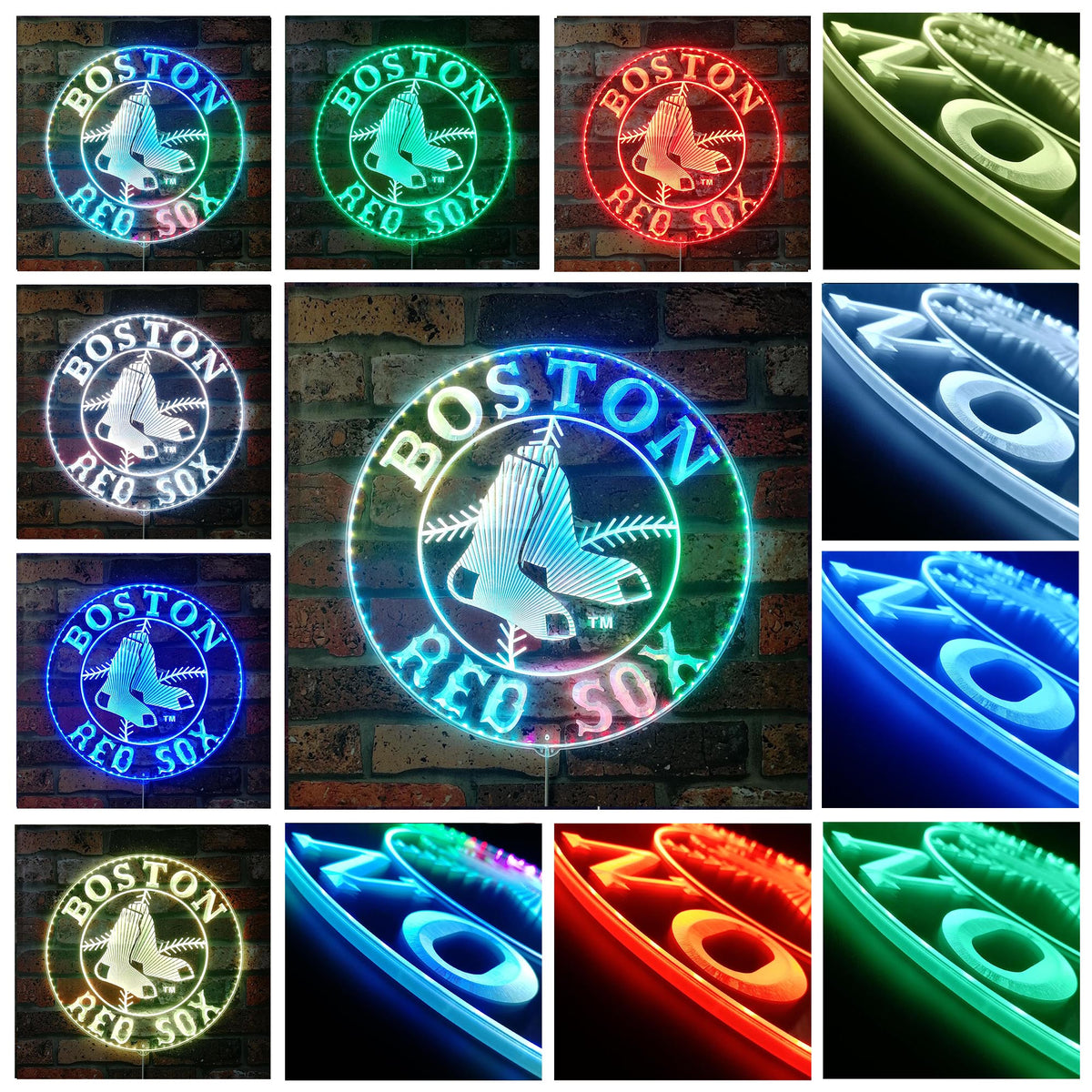 Boston Red Sox Dynamic RGB Edge Lit LED Sign | PROLEDSIGN