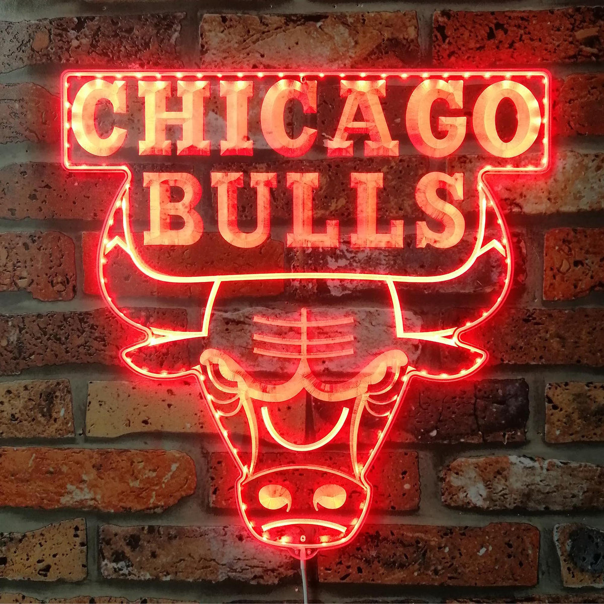Chicago Bulls Dynamic RGB Edge Lit LED Sign | PROLEDSIGN