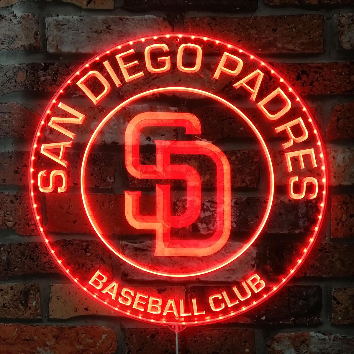 San Diego Padres Dynamic RGB Edge Lit LED Sign | PROLEDSIGN