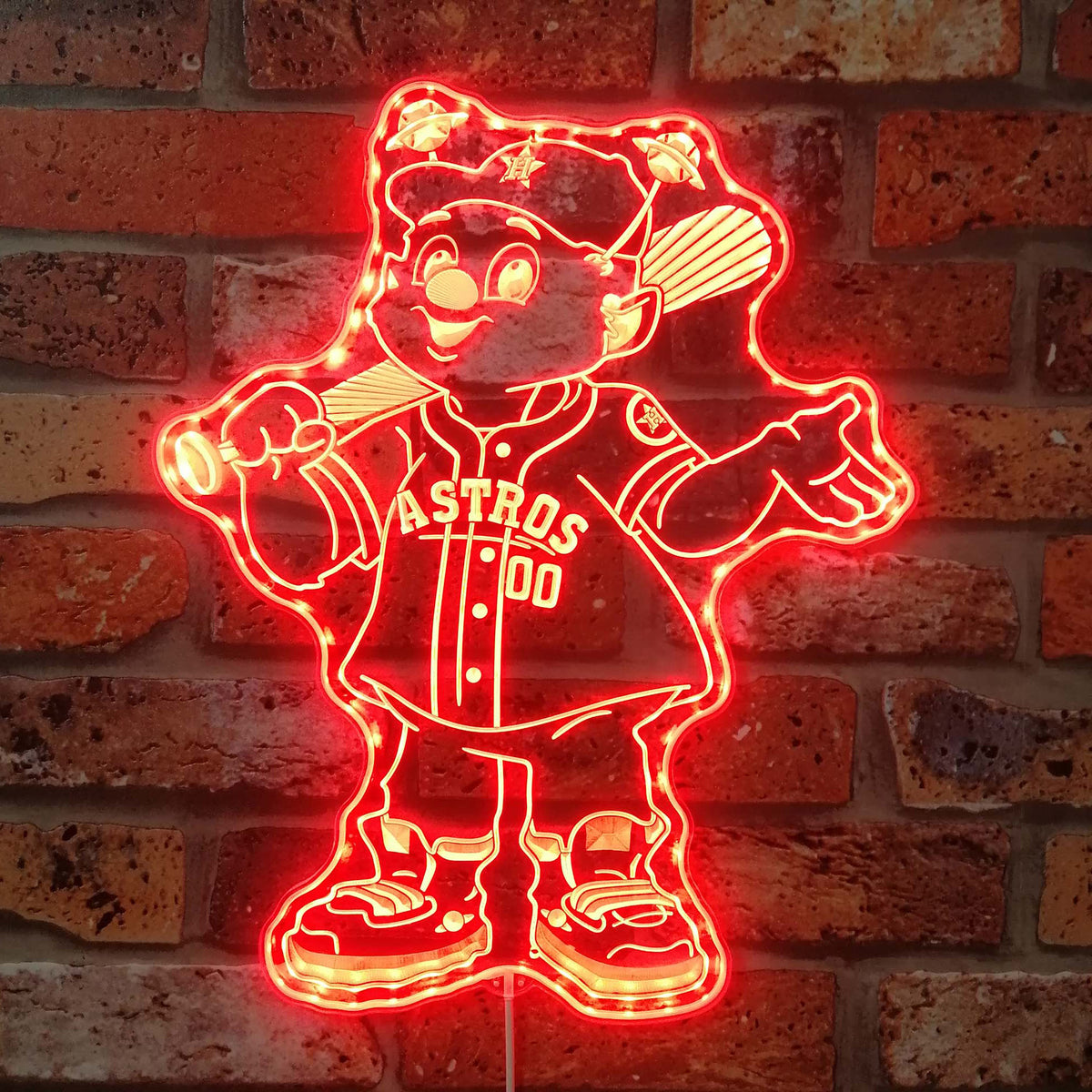 Houston Astros mlb logo Dynamic RGB Edge Lit LED Sign | PROLEDSIGN