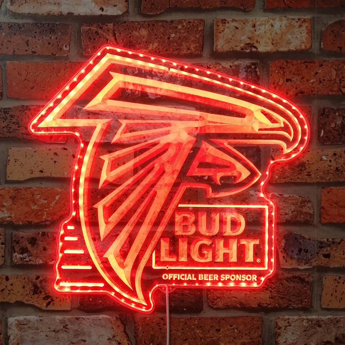 Bud Light & Atlanta Falcons Dynamic RGB Edge Lit LED Sign | PROLEDSIGN