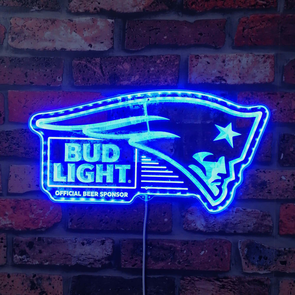 Bud Light New Orleans Saints Dynamic RGB Edge Lit LED Sign | PROLEDSIGN