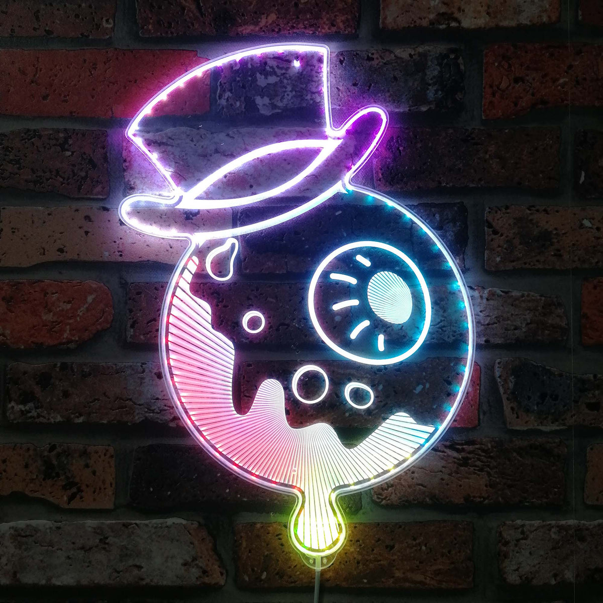 Top Hat Eyeball The Residents Dynamic RGB Edge Lit LED Sign | PROLEDSIGN