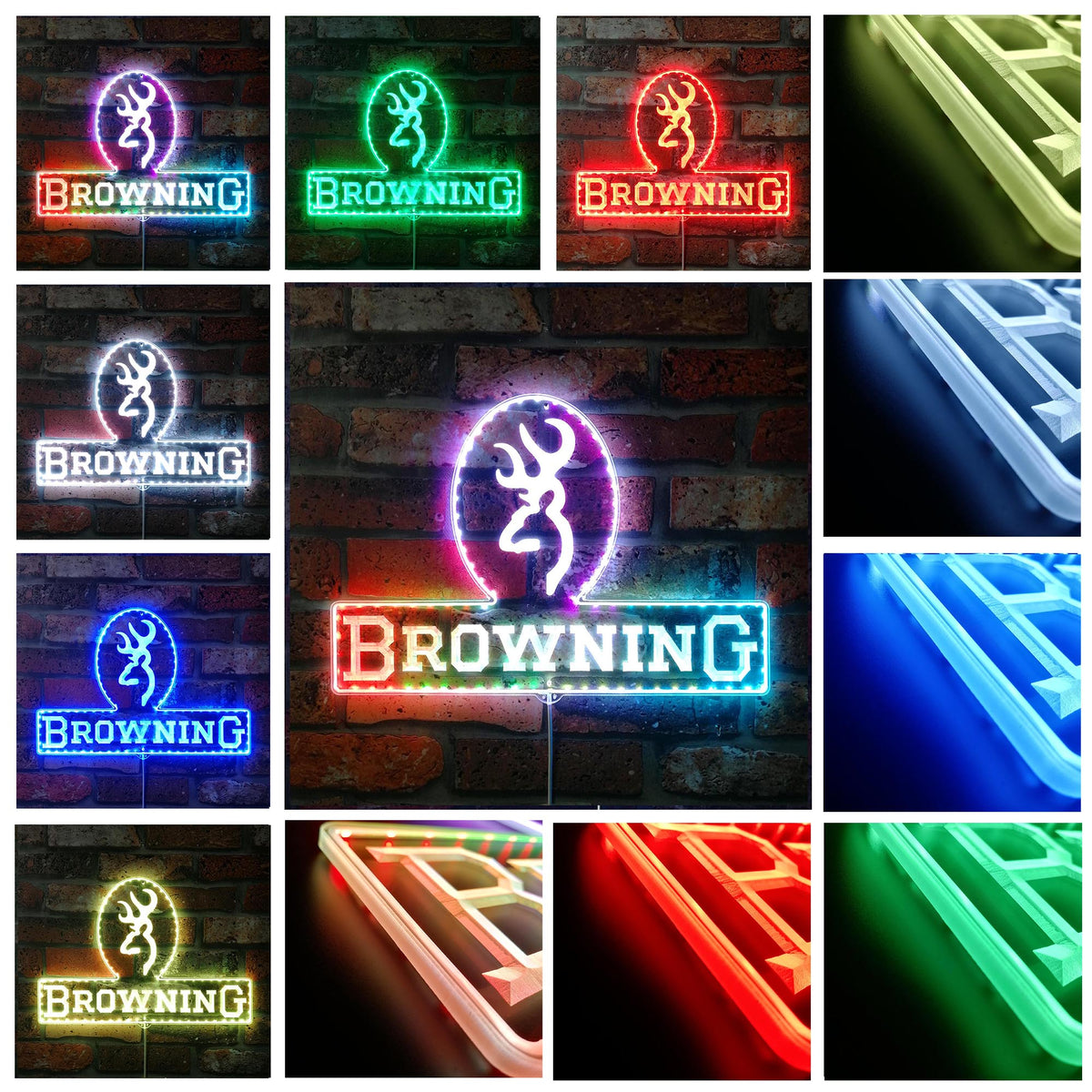 Browning Dynamic RGB Edge Lit LED Sign | PROLEDSIGN