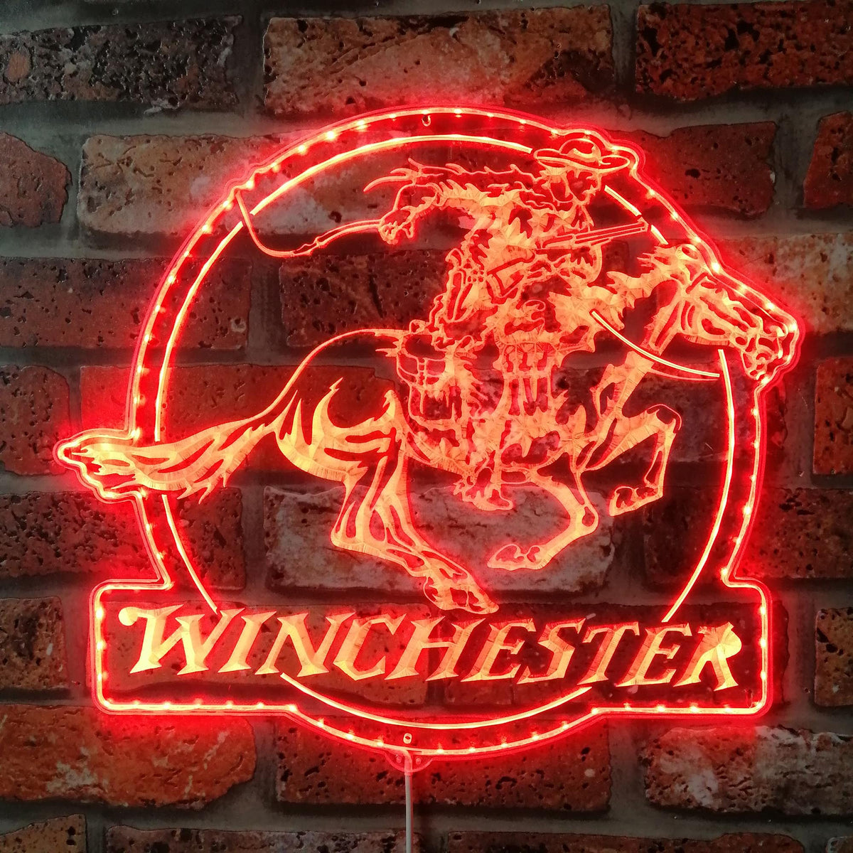 Winchester Logo Cowboys Dynamic RGB Edge Lit LED Sign | PROLEDSIGN