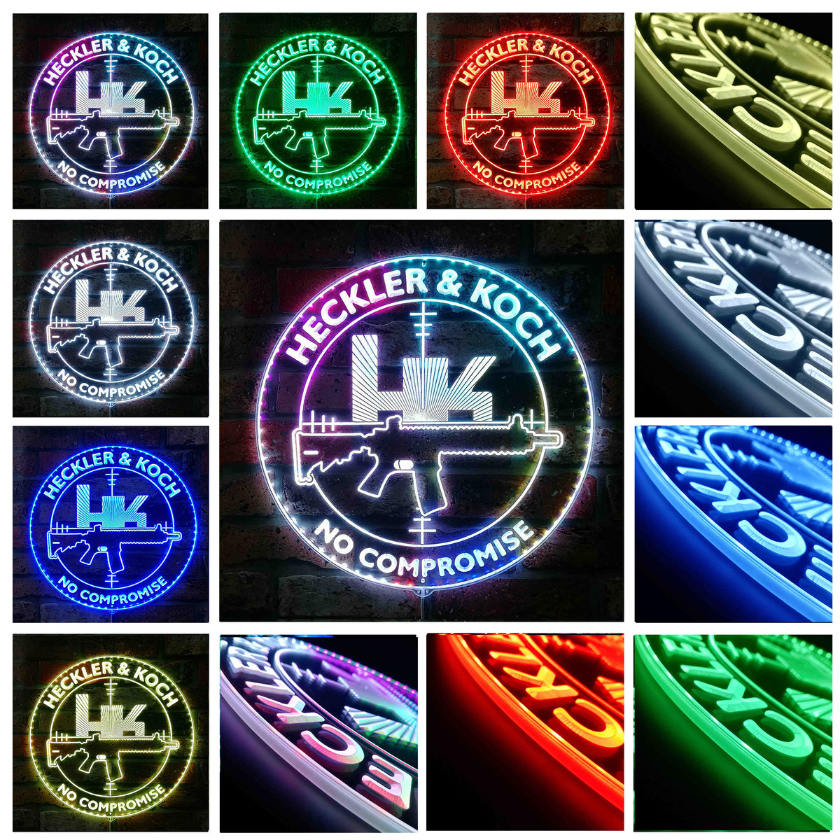 HK HECKLER & KOCH Dynamic RGB Edge Lit LED Sign | PROLEDSIGN
