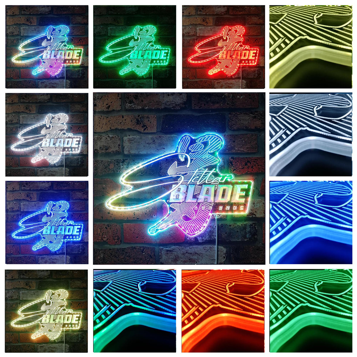 Stellar Blade Dynamic RGB Edge Lit LED Sign | PROLEDSIGN