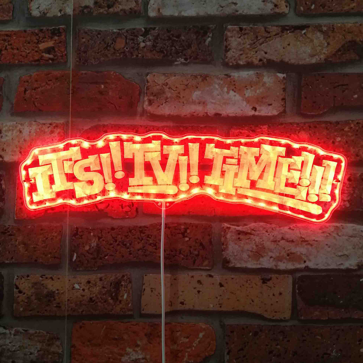 Deltarune Tenna It's TV Time Dynamic RGB Edge Lit LED Sign | PROLEDSIGN