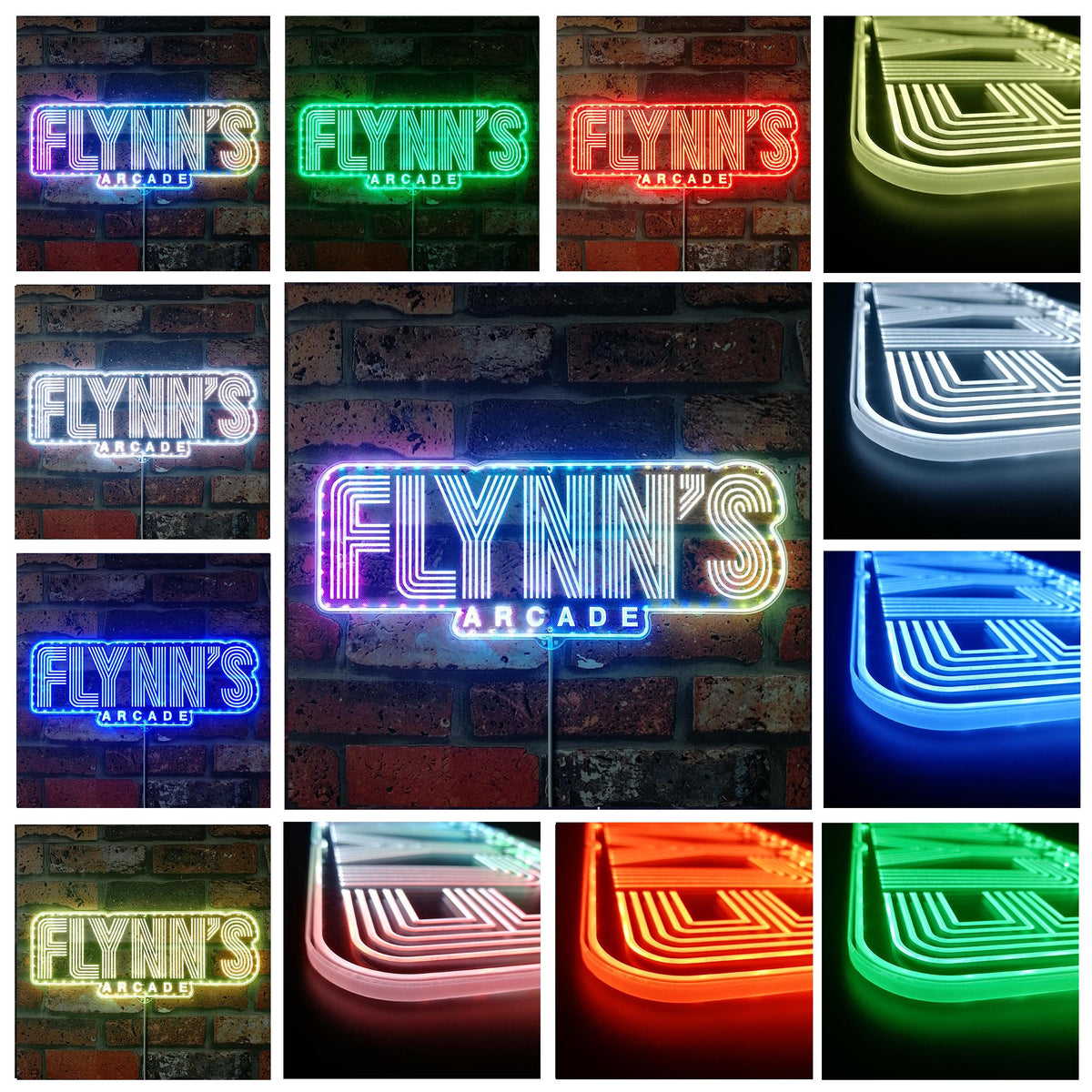 Flynn's Arcade Dynamic RGB Edge Lit LED Sign | PROLEDSIGN