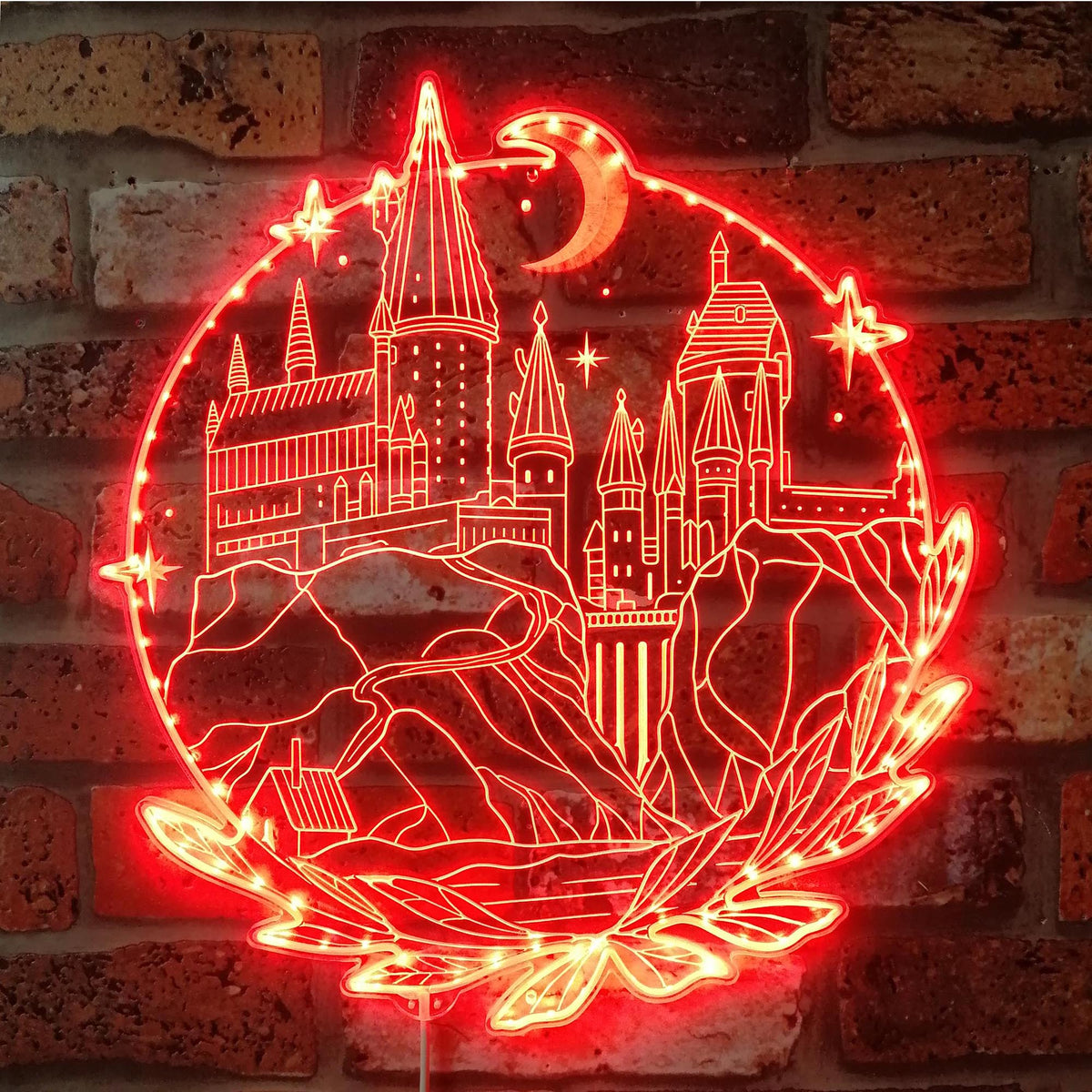 Harry Potter Hogwarts Castle Neon RGB Edge Lit LED Sign | PROLEDSIGN