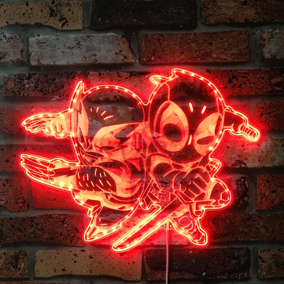 Deadpool & Wolverine Dynamic RGB Edge Lit LED Sign | PROLEDSIGN
