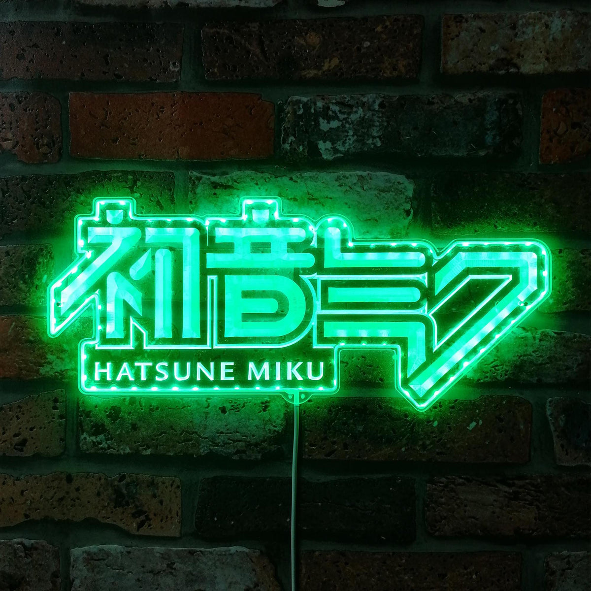 Hatsune Miku Dynamic RGB Edge Lit LED Sign | PROLEDSIGN
