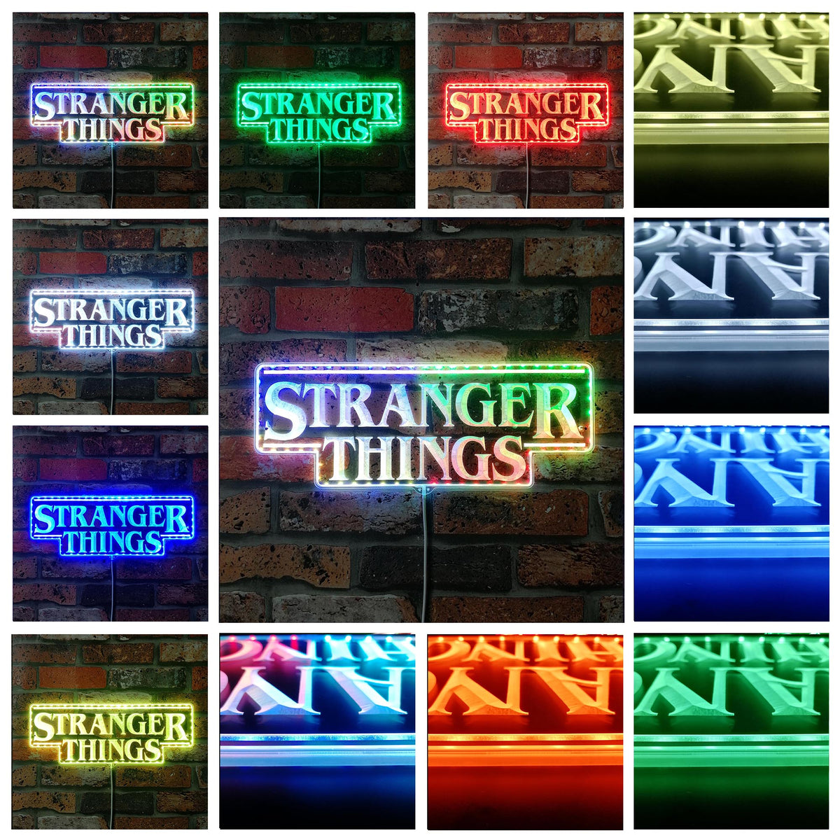 Stranger Things Dynamic RGB Edge Lit LED Sign | PROLEDSIGN