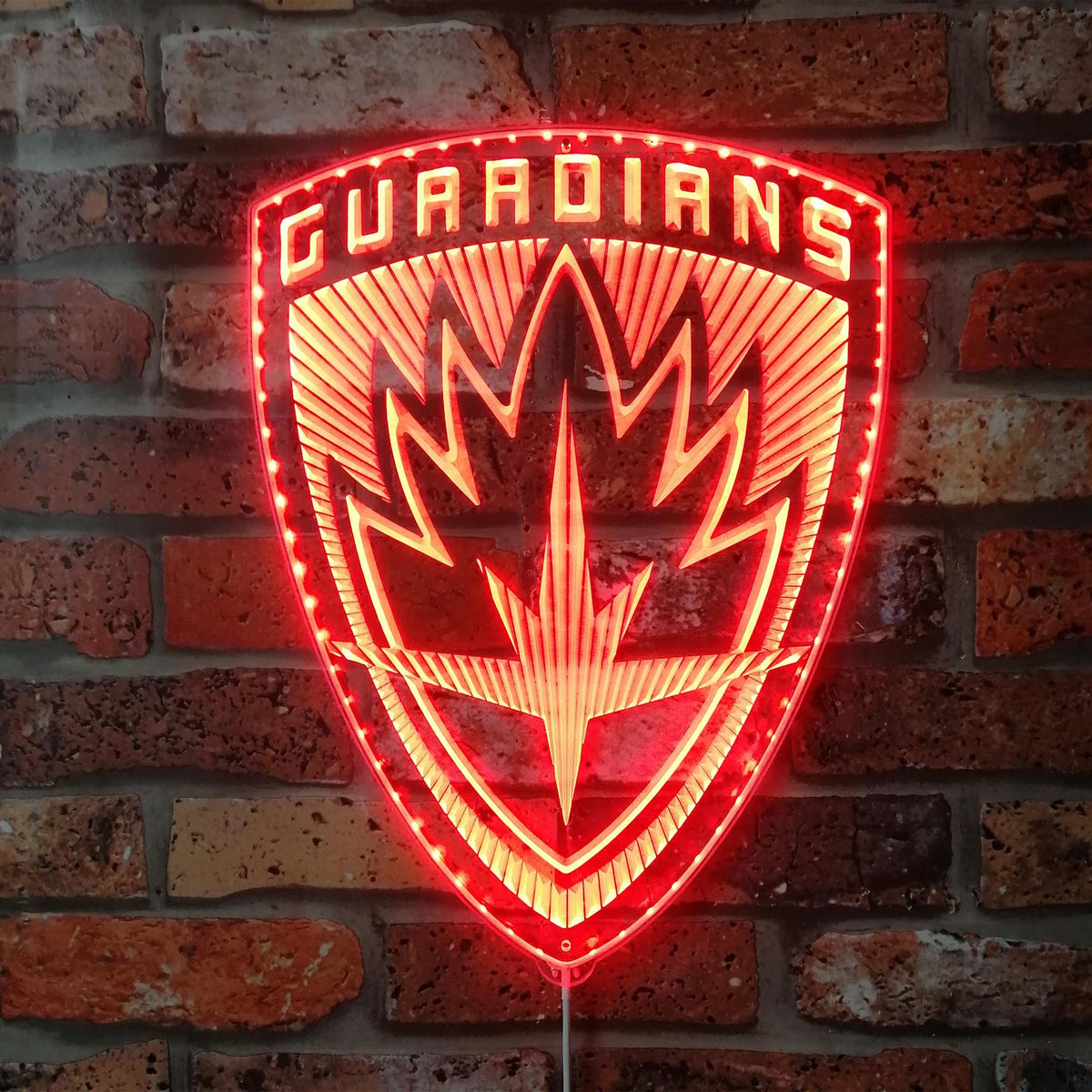 Guardians of the Galaxy Badge Dynamic RGB Edge Lit LED Sign | PROLEDSIGN