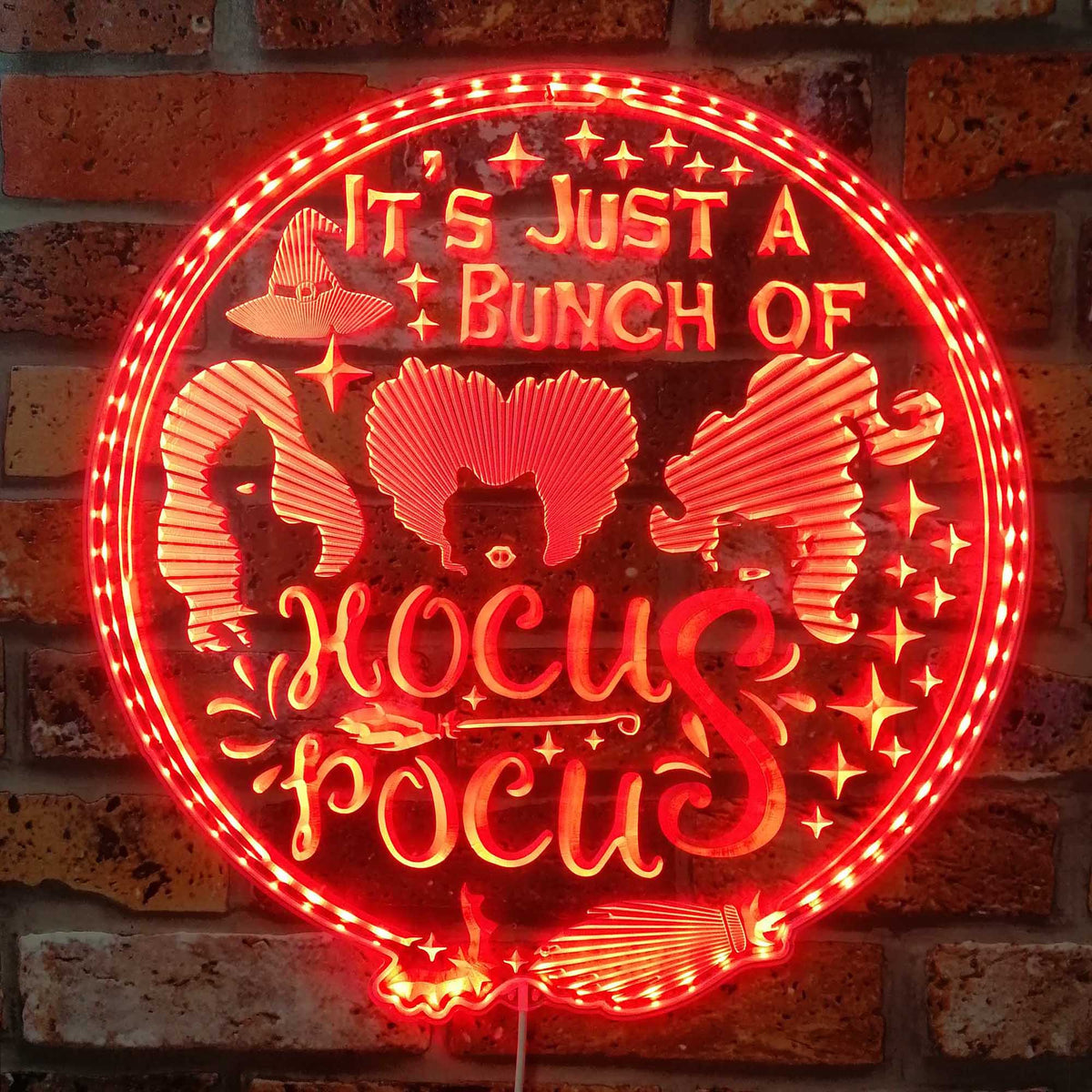 Hocus Pocus Dynamic RGB Edge Lit LED Sign | PROLEDSIGN