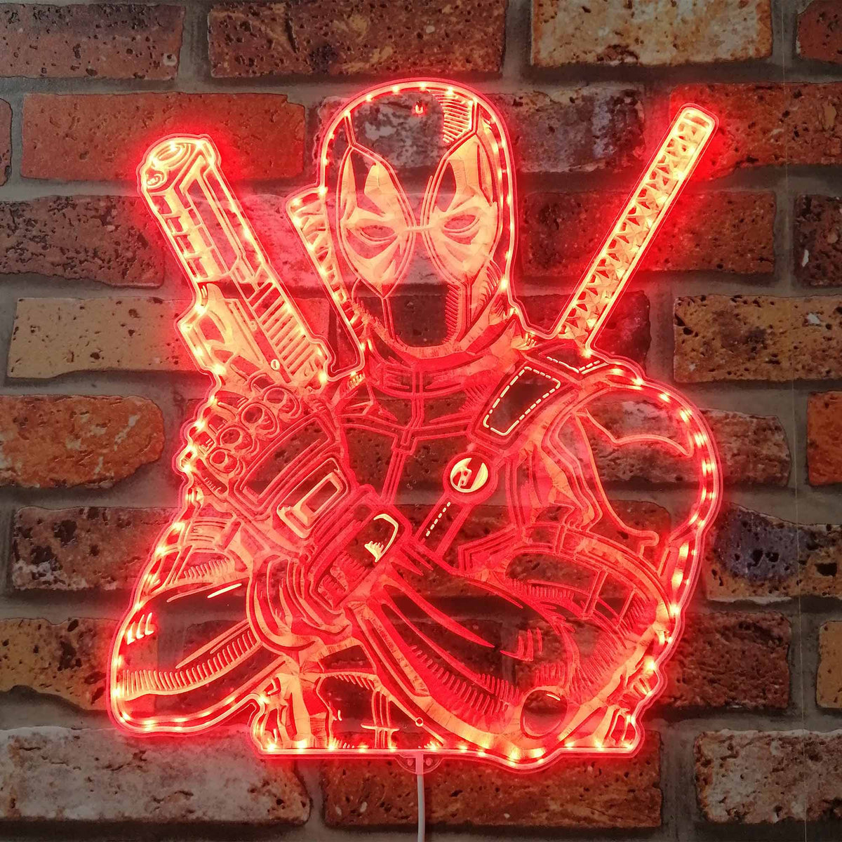 Deadpool Dynamic RGB Edge Lit LED Sign | PROLEDSIGN