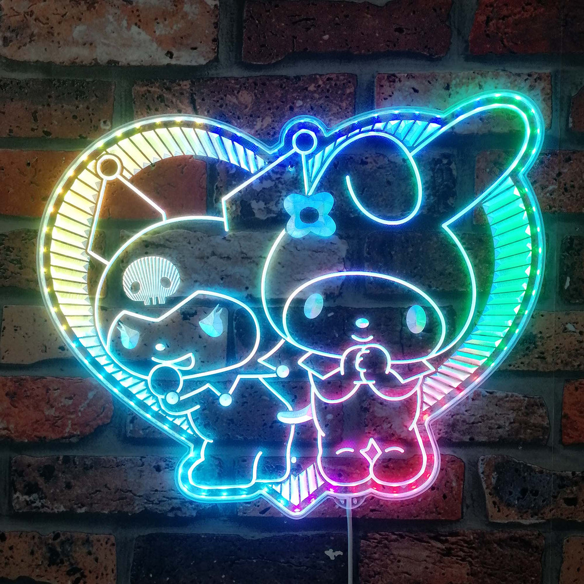 My Melody & Kuromi Dynamic RGB Edge Lit LED Sign | PROLEDSIGN