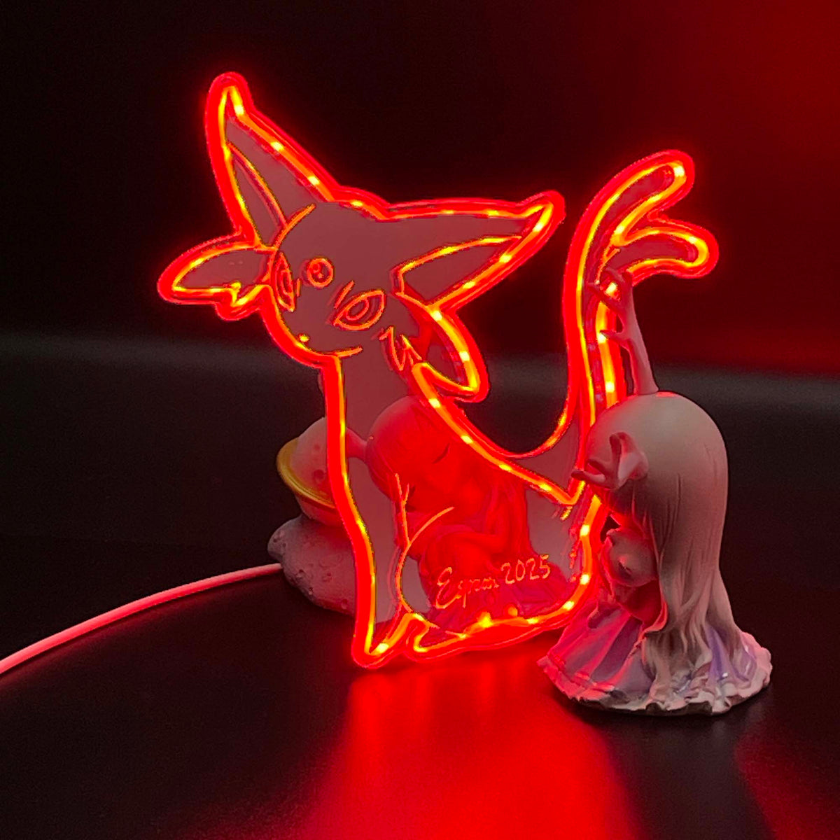 Espeon Eevee Dynamic RGB Edge Lit LED Sign | PROLEDSIGN