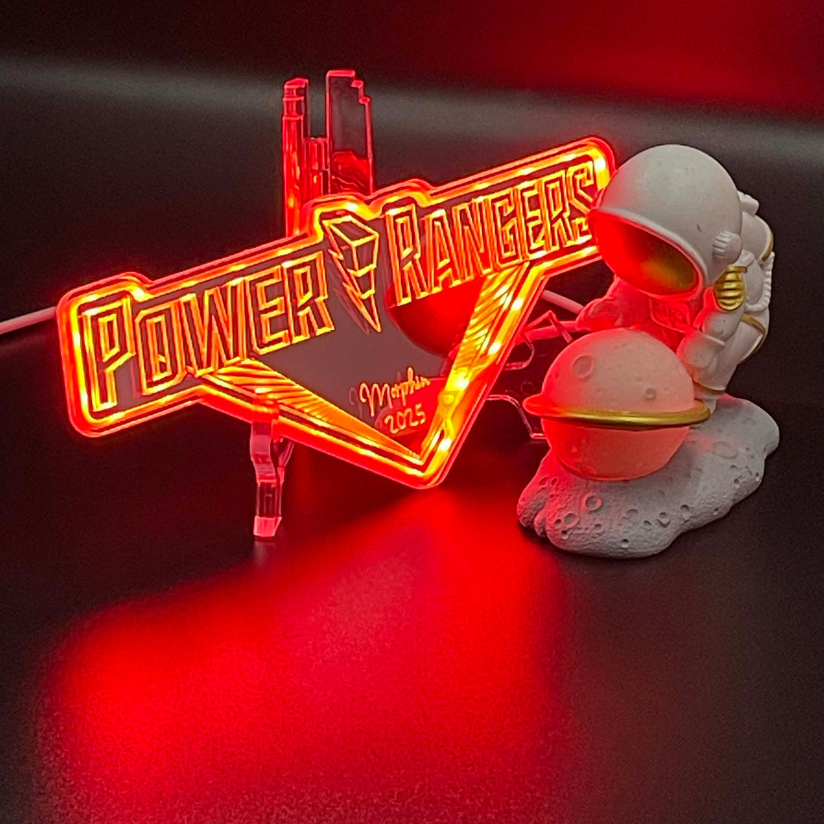 Power Rangers Dynamic RGB Edge Lit LED Sign | PROLEDSIGN