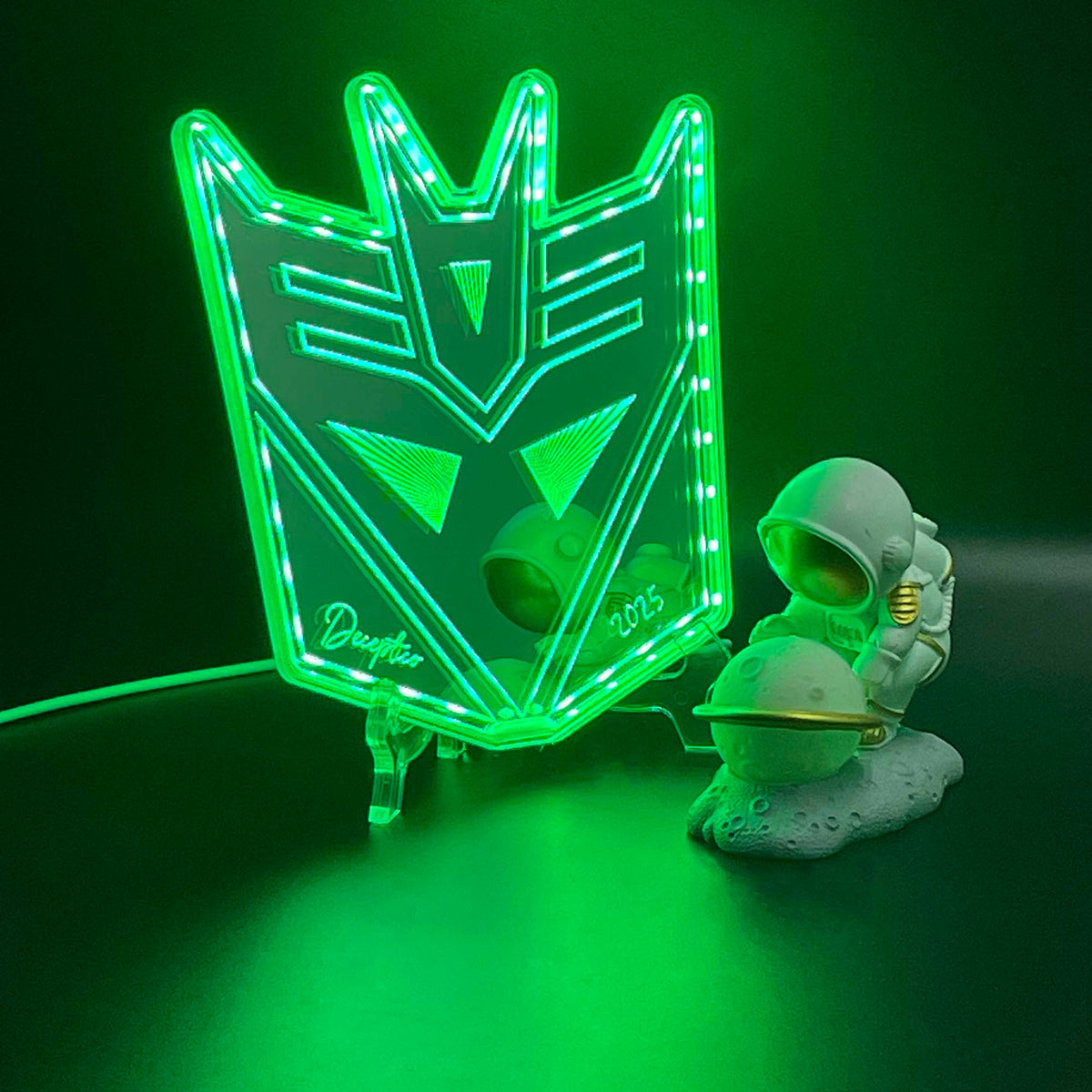 Transformers Deceptico Dynamic RGB Edge Lit LED Sign | PROLEDSIGN