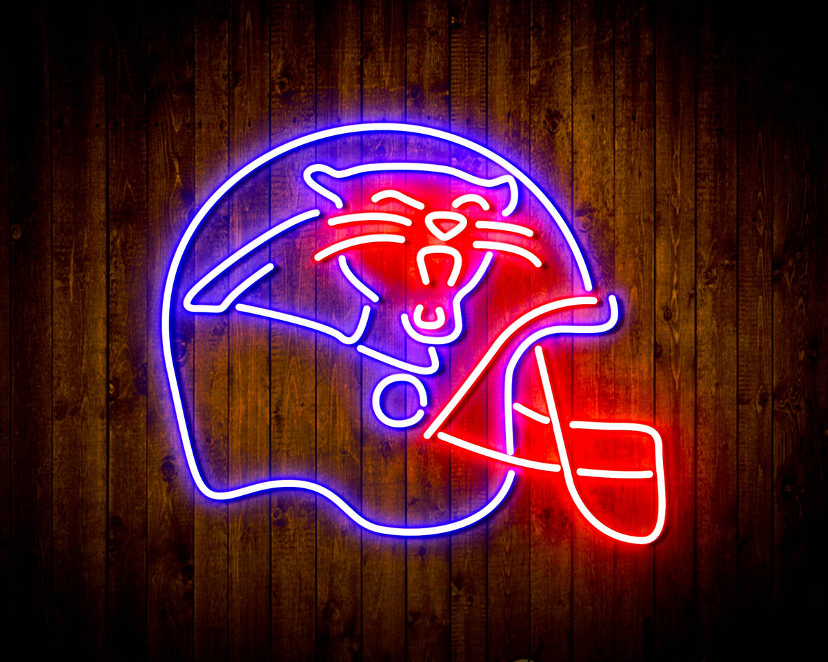 NFL Helmet Carolina Panthers Handmade Neon Flex LED Sign | PRO LED SIGN
