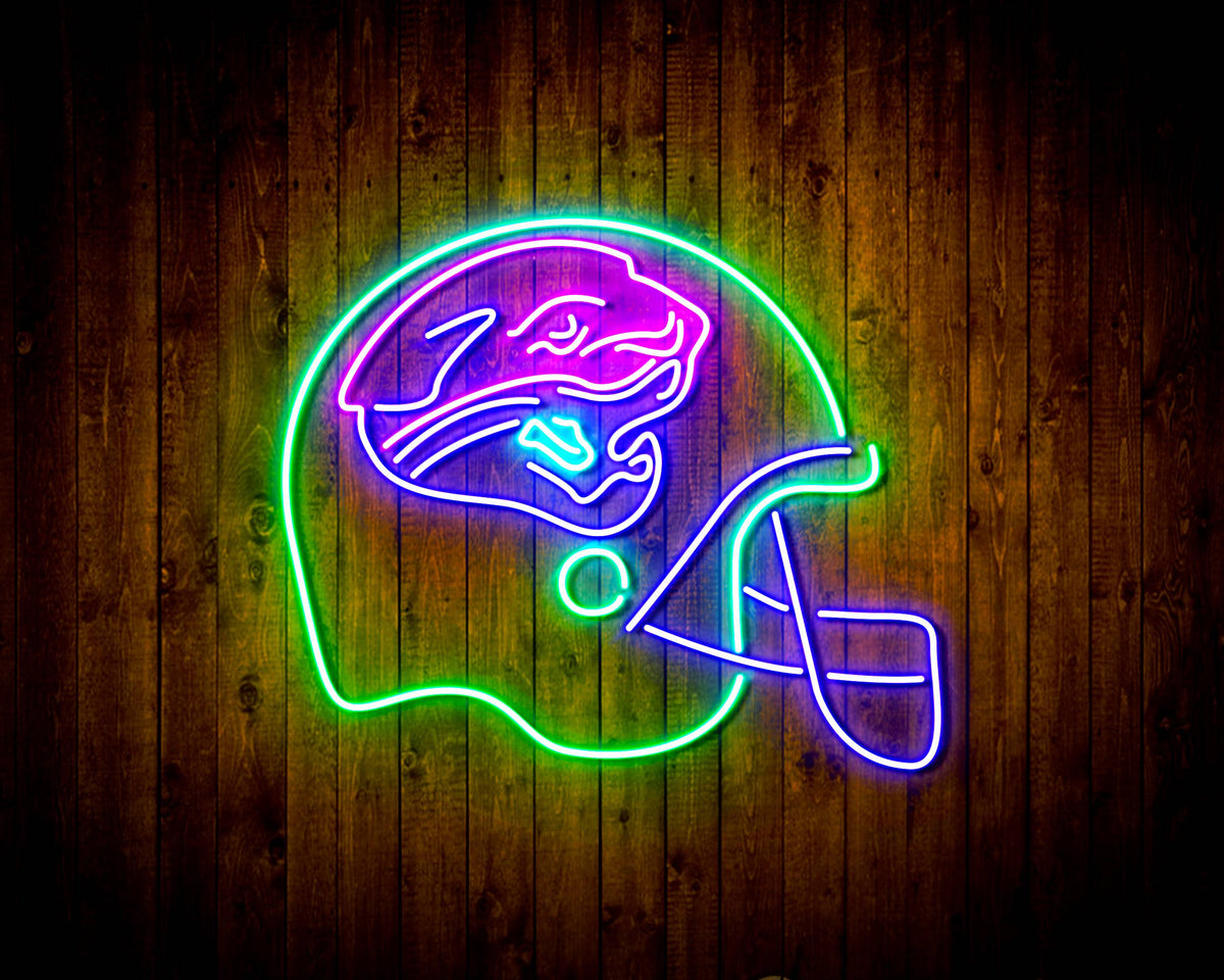 NFL Helmet Jacksonville Jaguars Handmade Neon Flex LED Sign | PRO LED SIGN