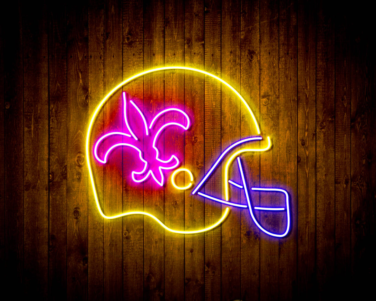 NFL Helmet New Orleans Saints Neon Sign | PRO LED SIGN