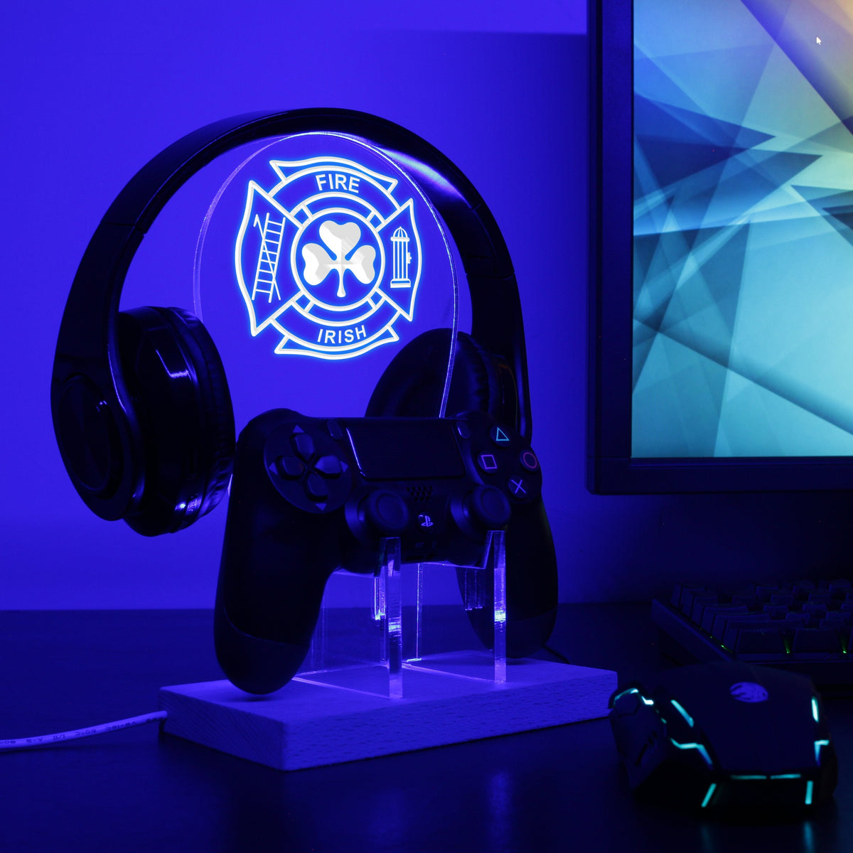 Shamrock Fighting Irish Fire Department LED Gaming Headset Controller ...