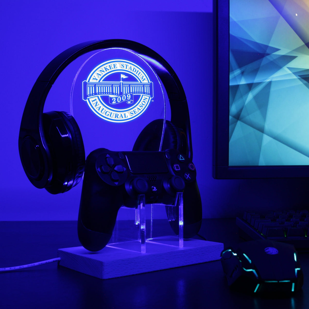 New York Yankees Stadium LED Gaming Headset Controller Stand | PRO LED SIGN