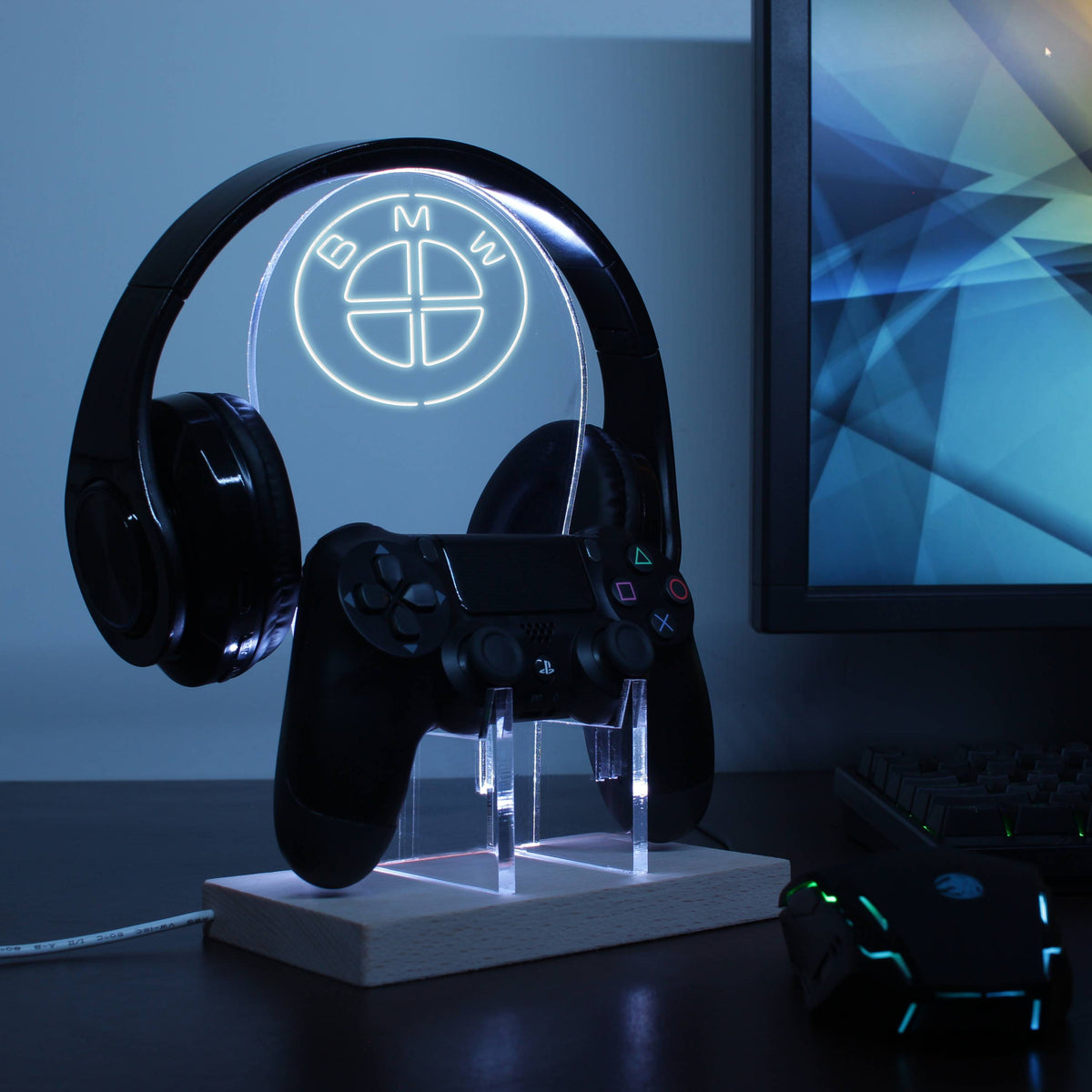 BMW LED Gaming Headset Controller Stand | PRO LED SIGN