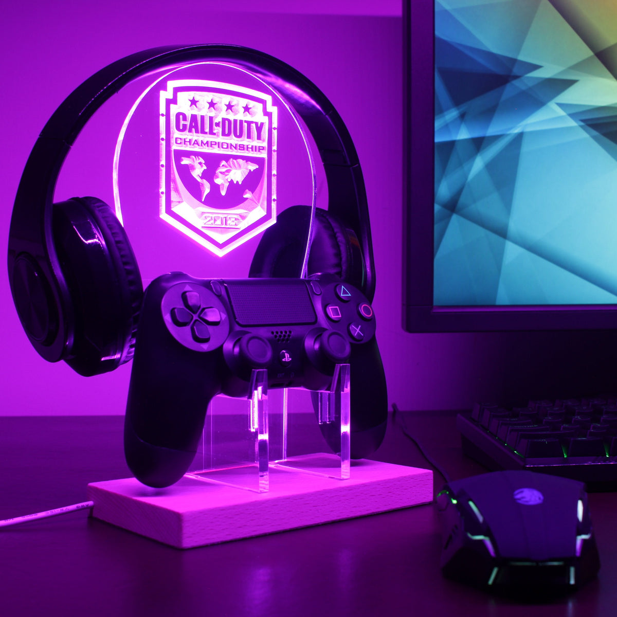 Call of Duty LED Gaming Headset Controller Stand | PRO LED SIGN