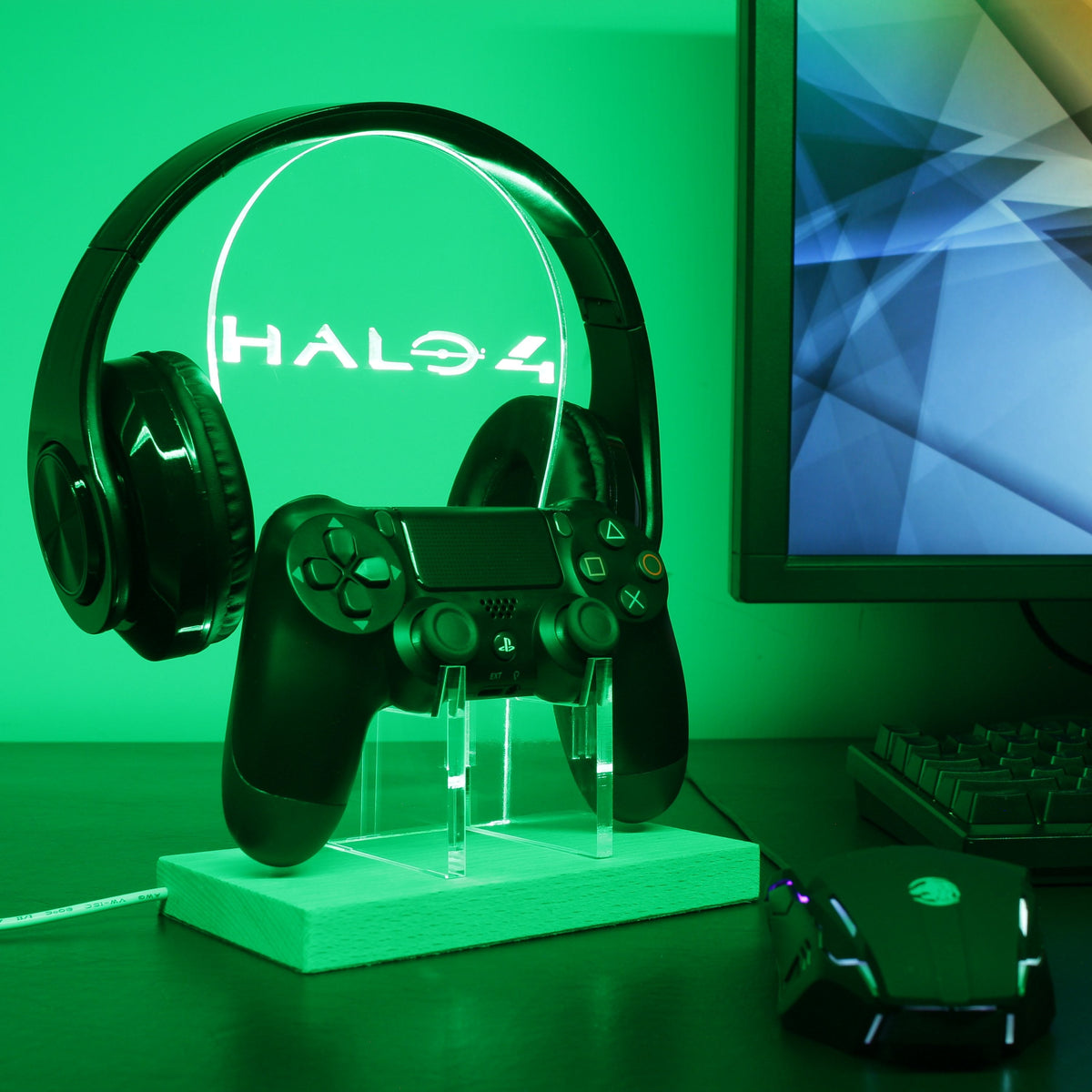 Halo 4 LED Gaming Headset Controller Stand | PRO LED SIGN